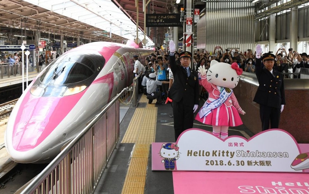Hello Kitty Bullet Train Display Opens at Kyoto Museum