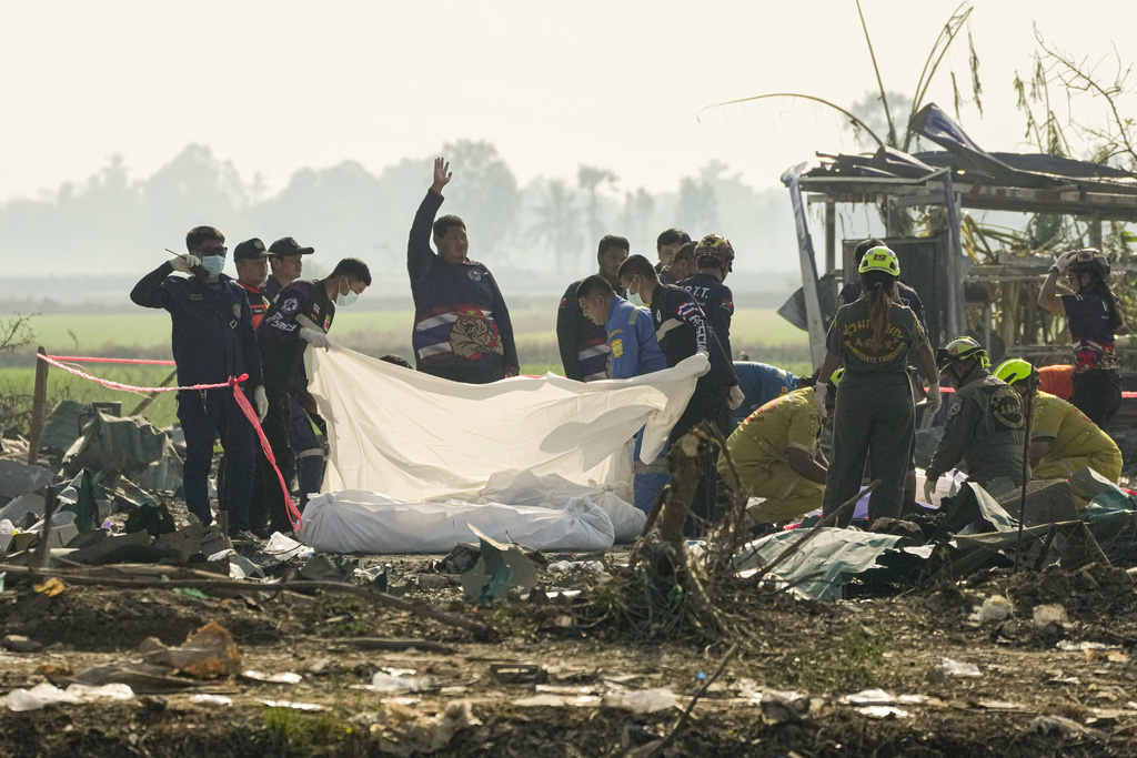 Remains of Fireworks Explosion Victims Taken to Thai Temple Where ...