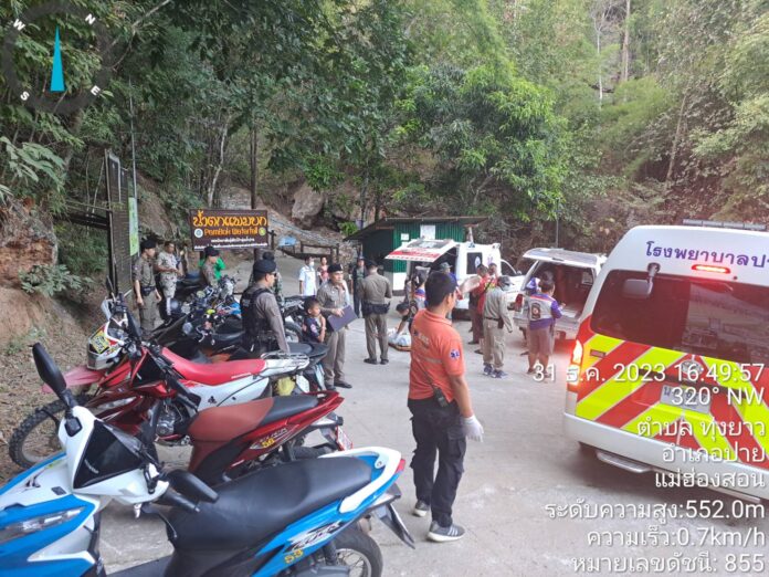 A Chinese Woman Falls Off A 6-metre-high Cliff At Pai Waterfall