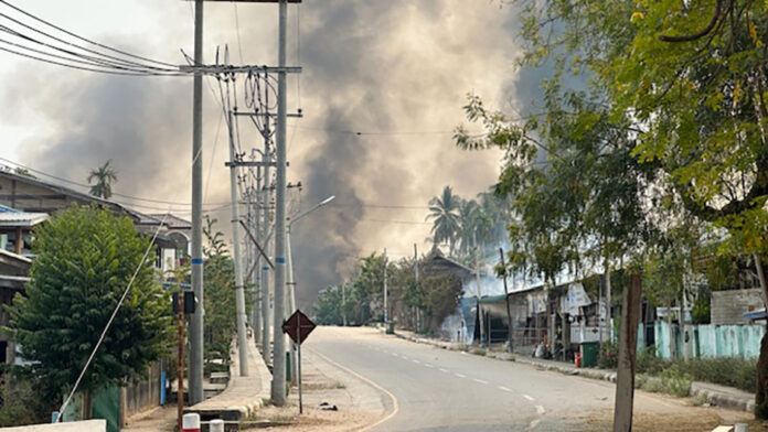 Myanmar Army In Myawaddy Asks Thailand To Shelter Its Officials