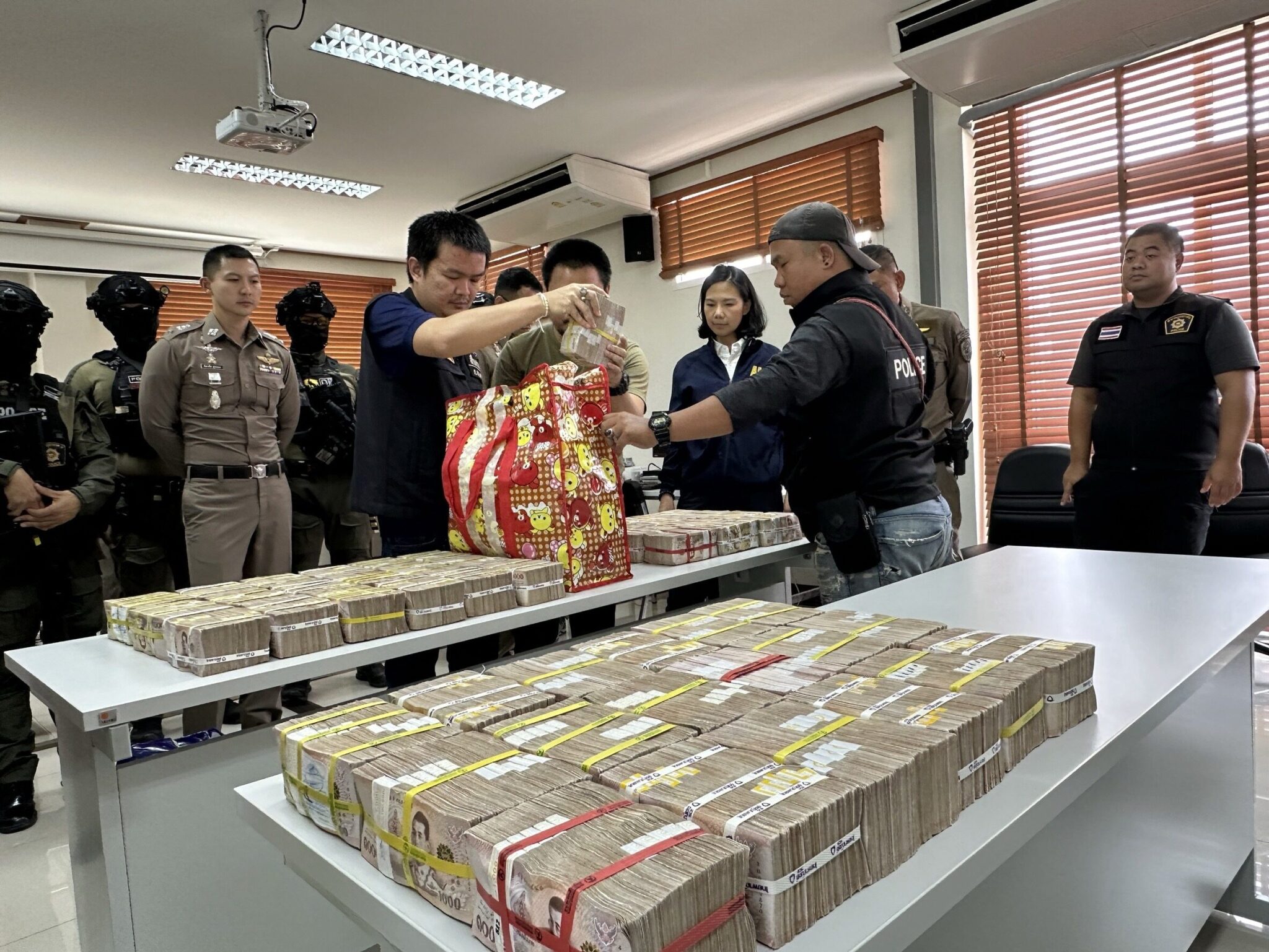 Thai Police Seize 80 Million Baht in Cash Sent to Myawaddy by Scammers