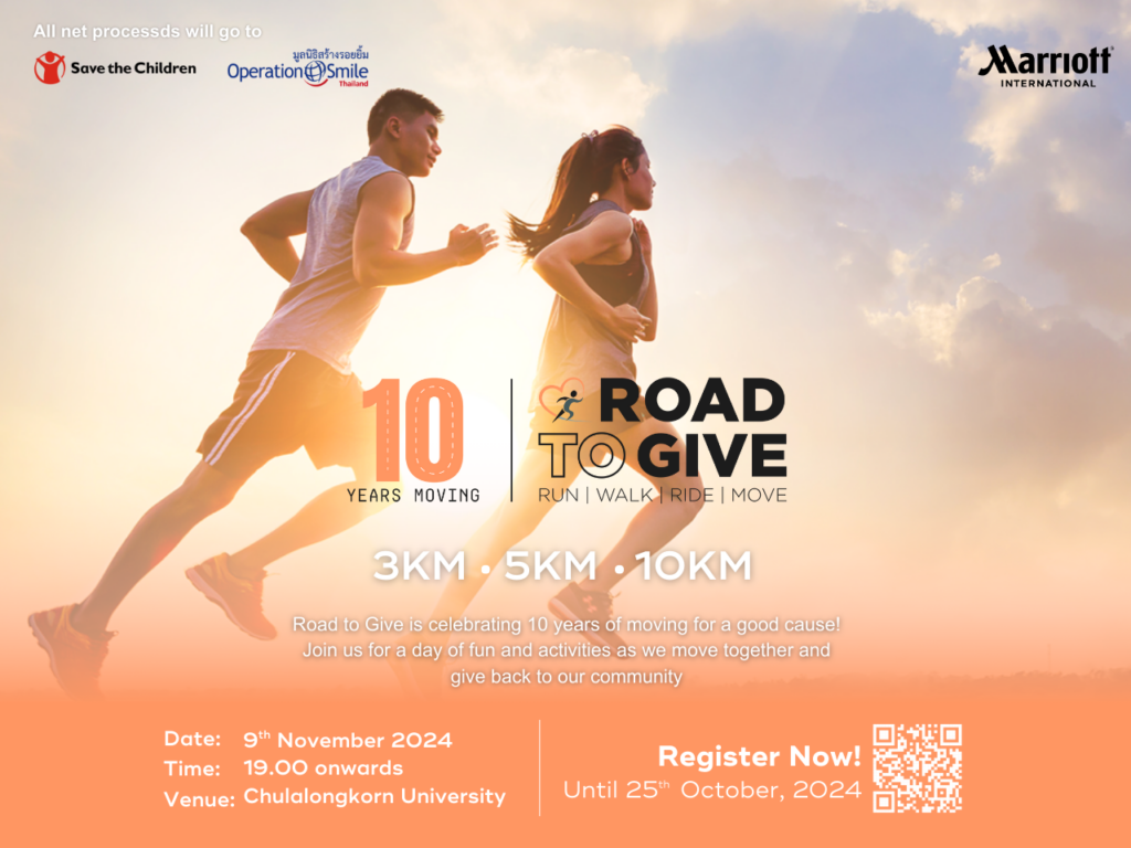 Marriott's 10th 'Road to Give' Run Aids Underprivileged Thai Children