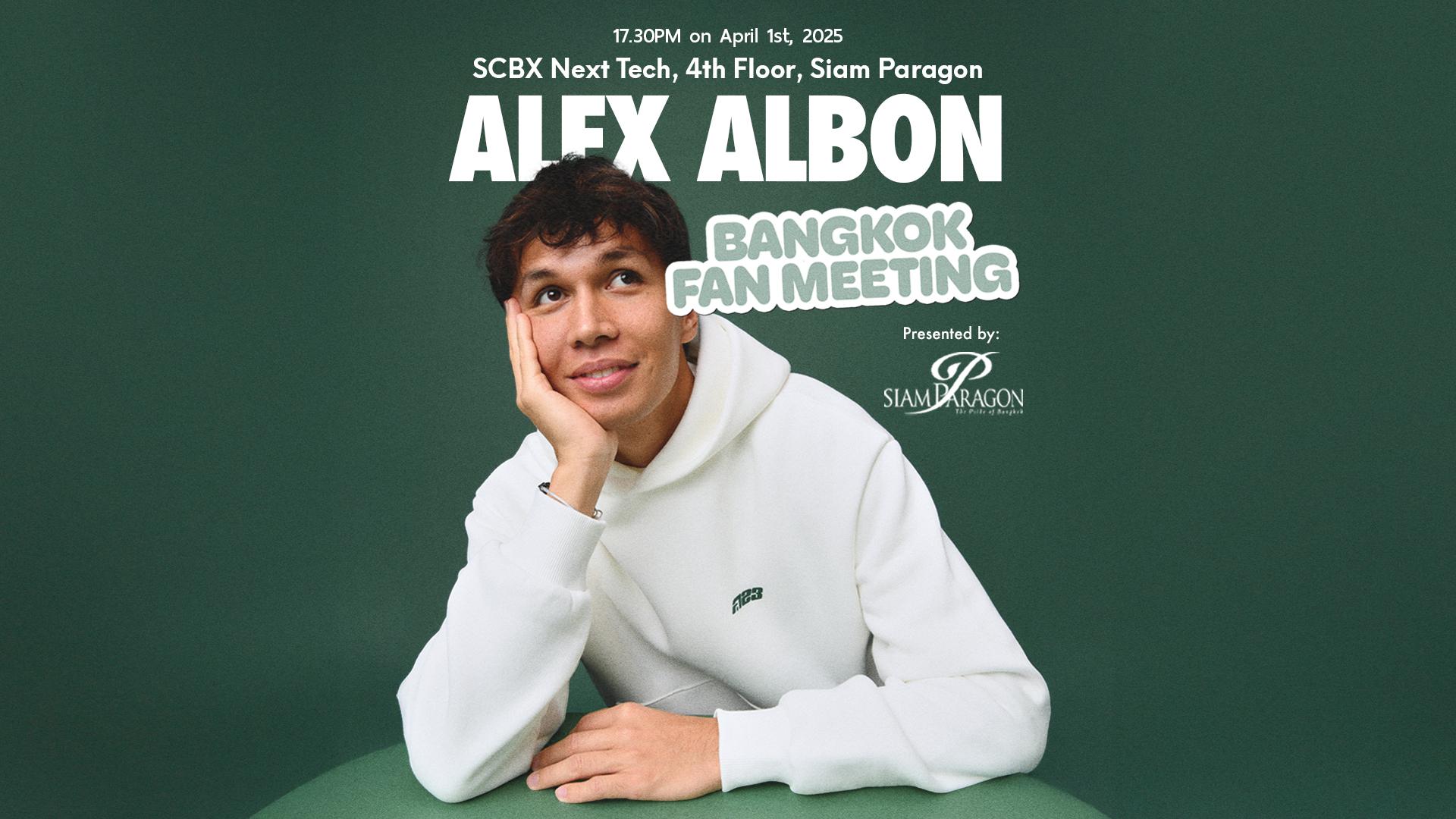 Alex Albon To Meet Fans at Siam Paragon April 1