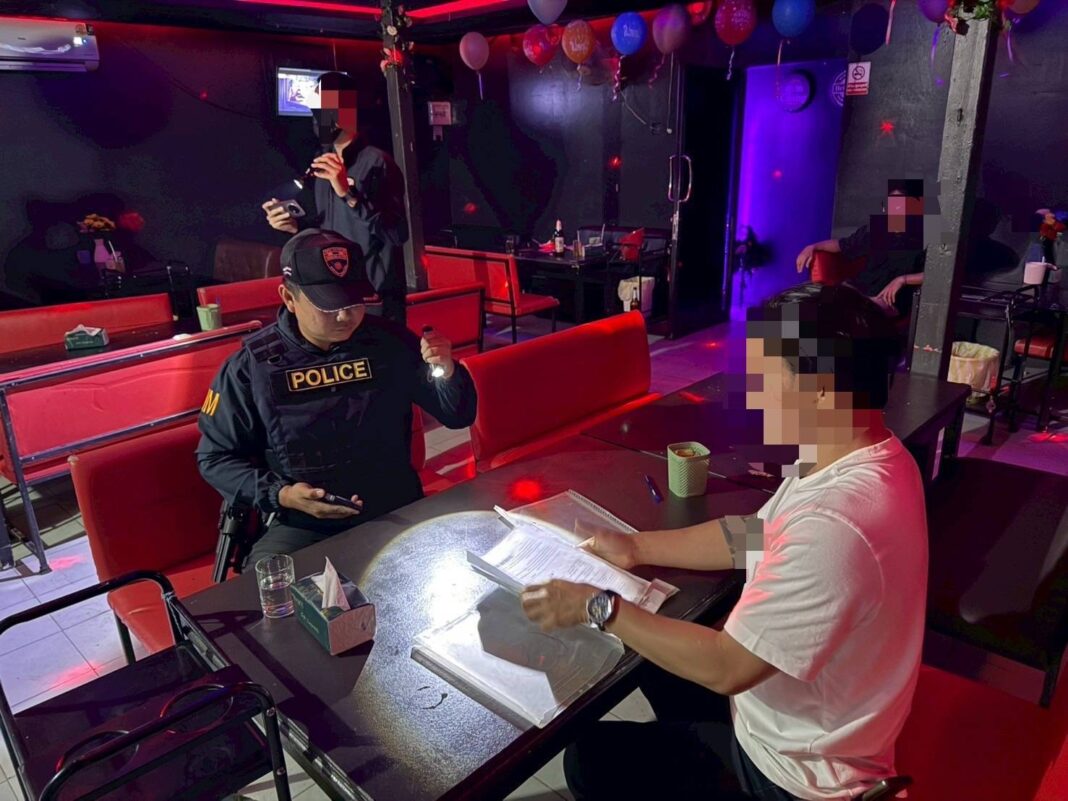 Foreign Workers Arrested in Nonthaburi Karaoke Bar Raid