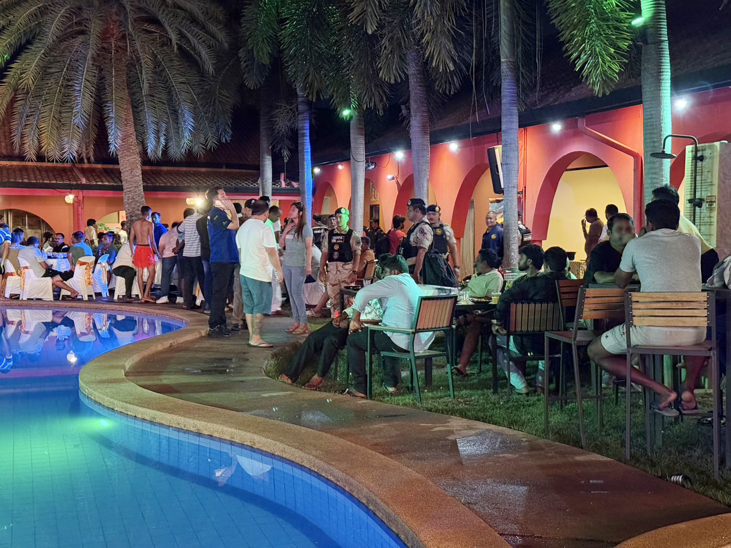 Noisy Indian Tourists' Pool Party Raided in Pattaya