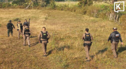 Manhunt under way after police shooting near border