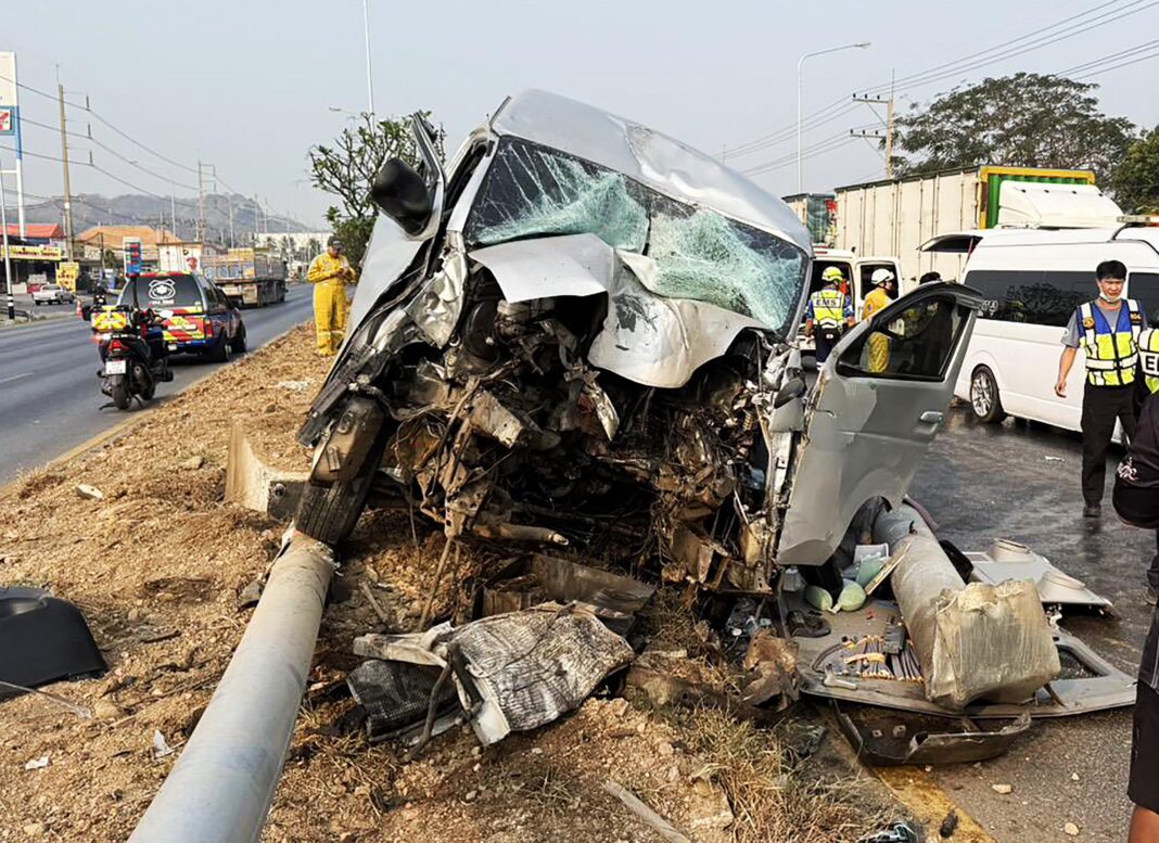 Seven injured in van crash while travelling to vote in Nakhon Ratchasima