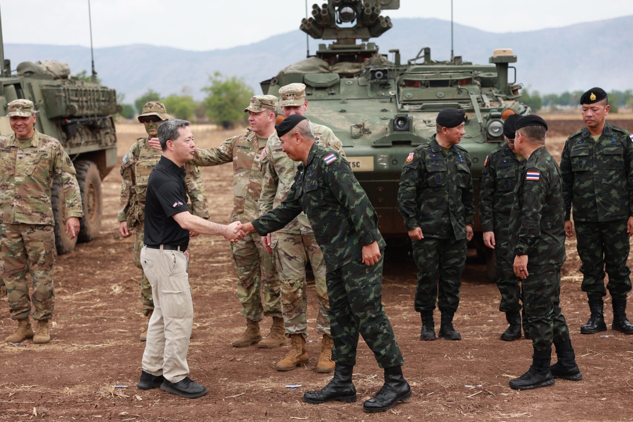 US transfers 17 Stryker vehicles to Thai army during Hanuman Guardian 2026