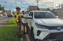 British man arrested after SUV ploughs through Phuket traffic barriers